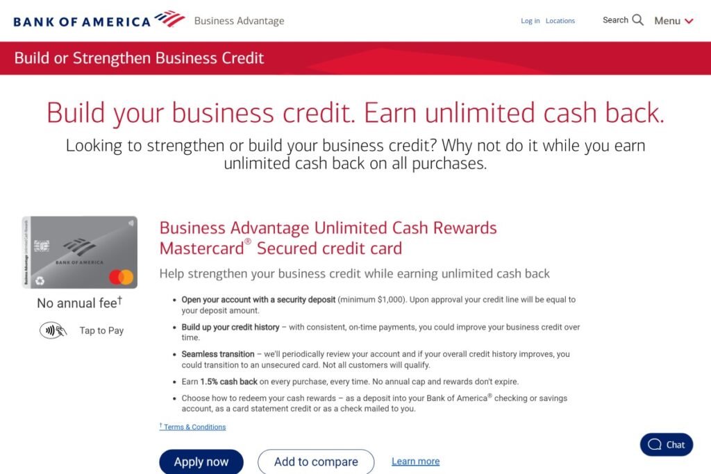 Bank of America Secured Business Credit Card | Launch an online biz ♥