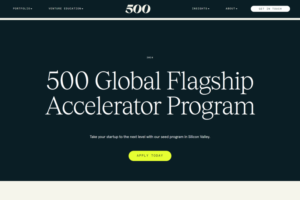 The 500 Global Flagship Accelerator Grant | Launch a biz you ♥