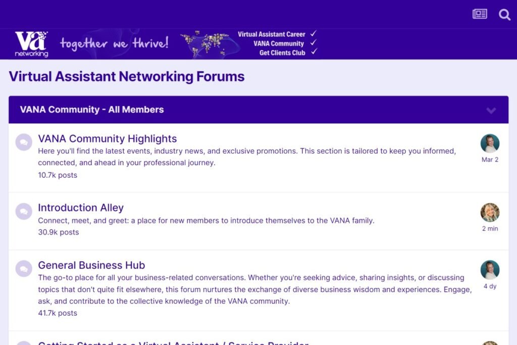 VANetworking Virtual Assistant Forum | Launch an online biz you ♥