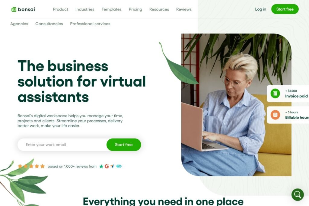 Bonsai CRM for Virtual Assistants | Launch an online biz you ♥